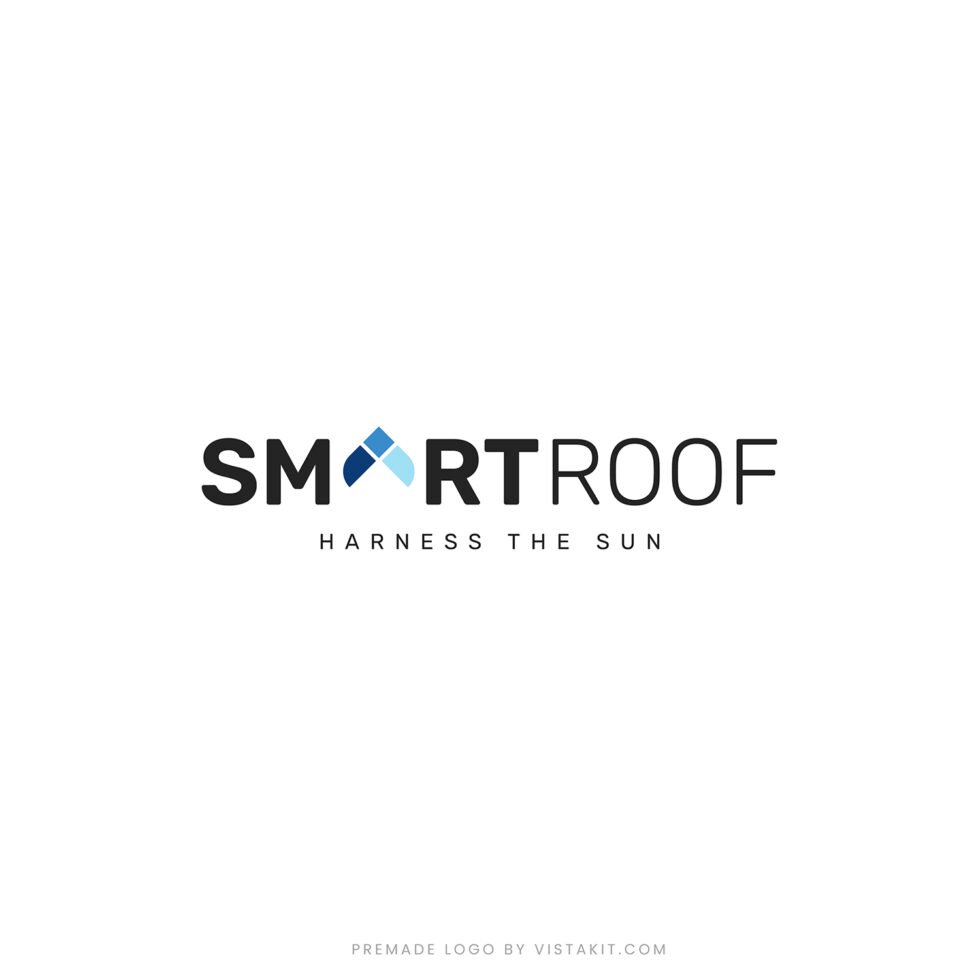 Minimal Roof Logo for Solar and Sustainable Solutions | VistaKit